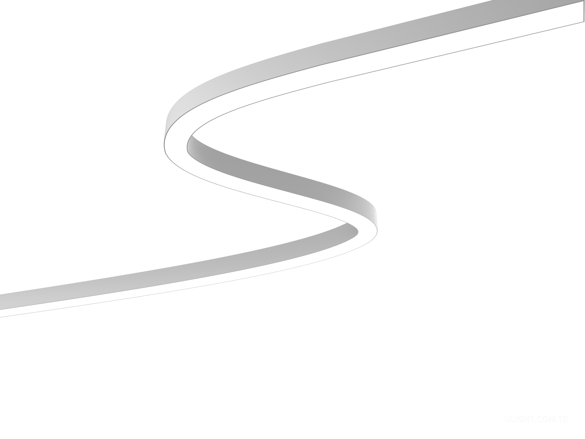 Lineer armatürler HOKASU Wave 70/75 (RAL9003/1000mm/LT70/IP65 — 3K/30W ...