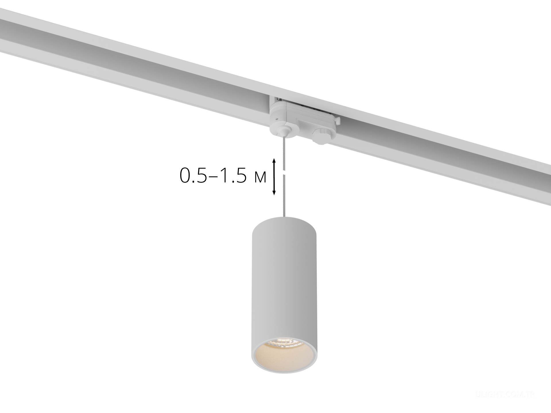 Armatürler HOKASU Tube Hang TR4 (RAL9003/D55/160mm — 3K/10W/10deg) | ULIGHT